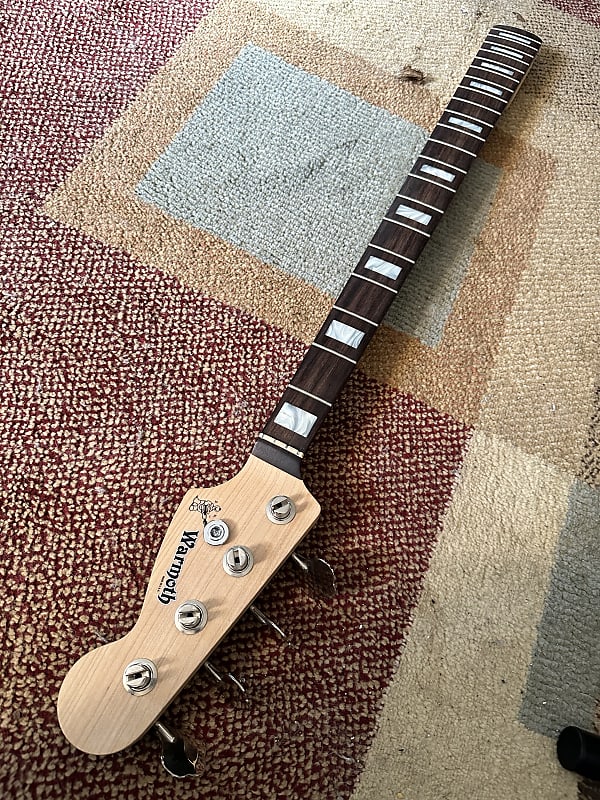 Warmoth Jazz Bass Neck Maple and Rosewood | Reverb