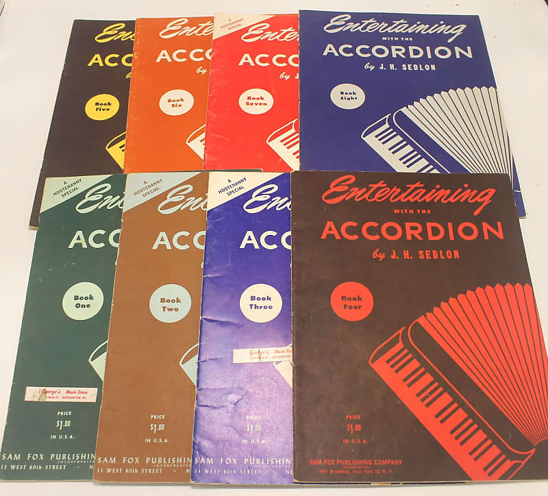 Lot of 8 Used Piano Accordion Music Books - Sedlon | Reverb