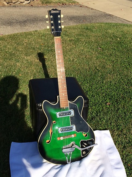 Decca Teisco 335 Style mid-sixties Green Sunburst | Reverb