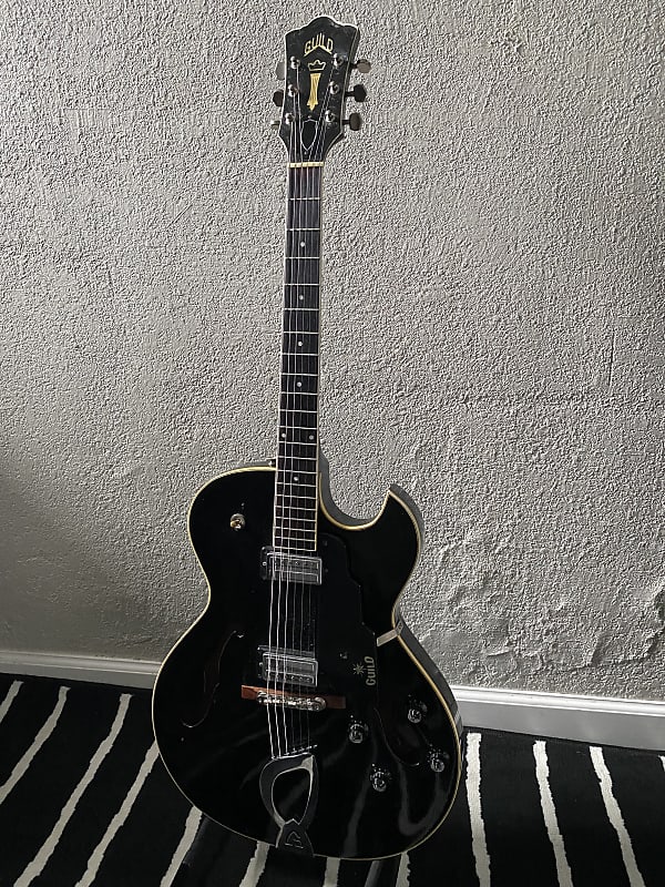 Guild T-100 Slim Jim 1969 Black | Reverb
