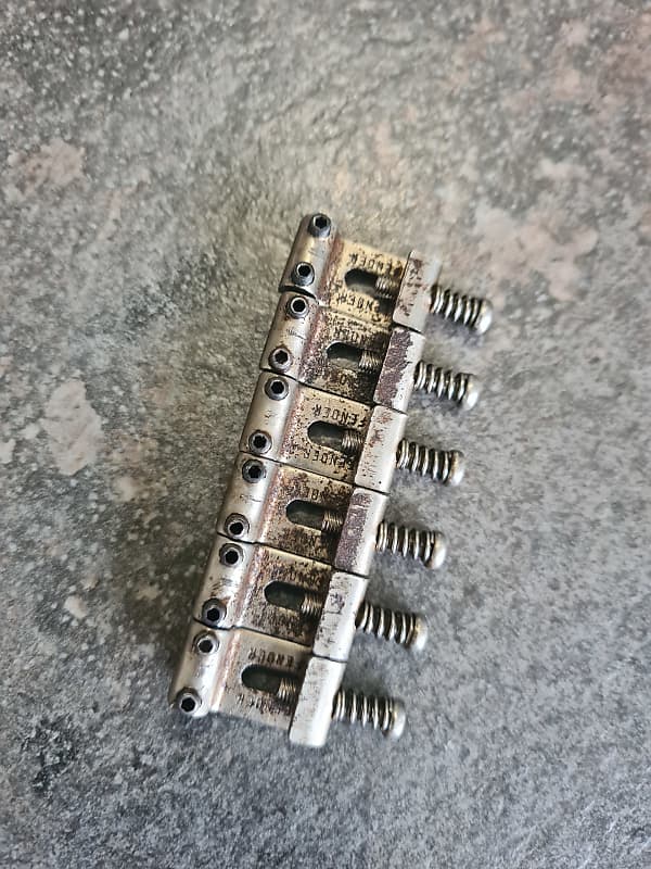 Fender Stratocaster bridge saddles 1982 Fullerton Dan Smith | Reverb