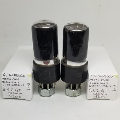 6V6 GT GE NOS/NIB matched pair vintage vacuum tubes | Reverb