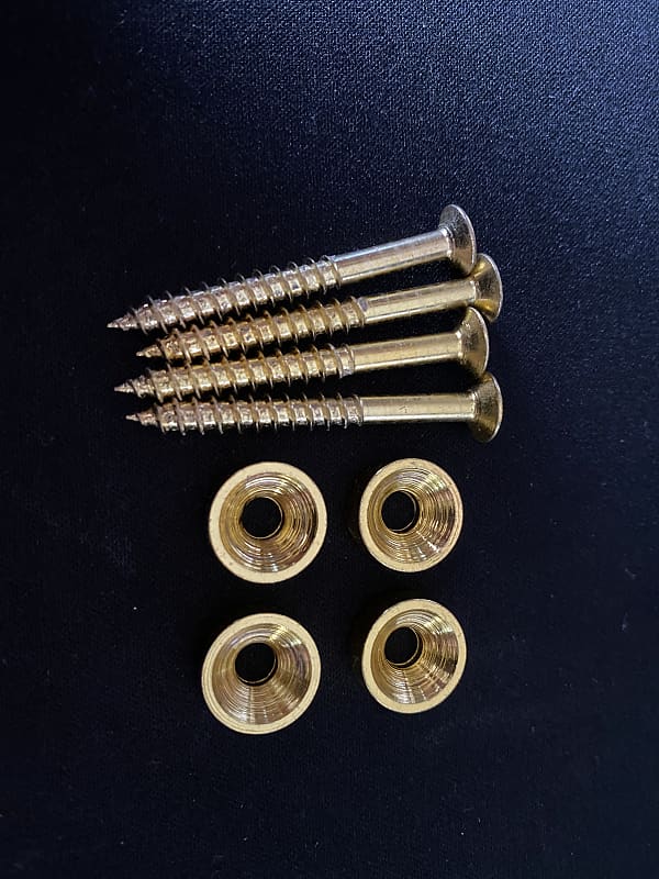 SGM Guitar Neck Mounting Ferrules and Screws for Ibanez Gold | Reverb