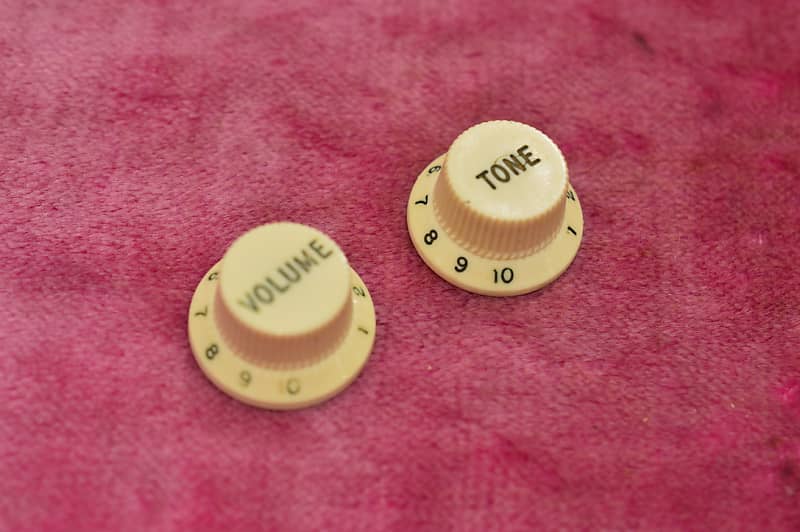 Vintage 1960's Fender Jazzmaster Knob Set PRE-CBS Volume Tone | Reverb