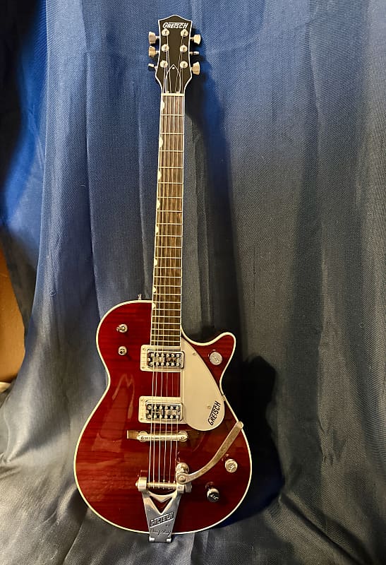 Gretsch G6128TVP Power Jet 2008 burgundy flame top | Reverb