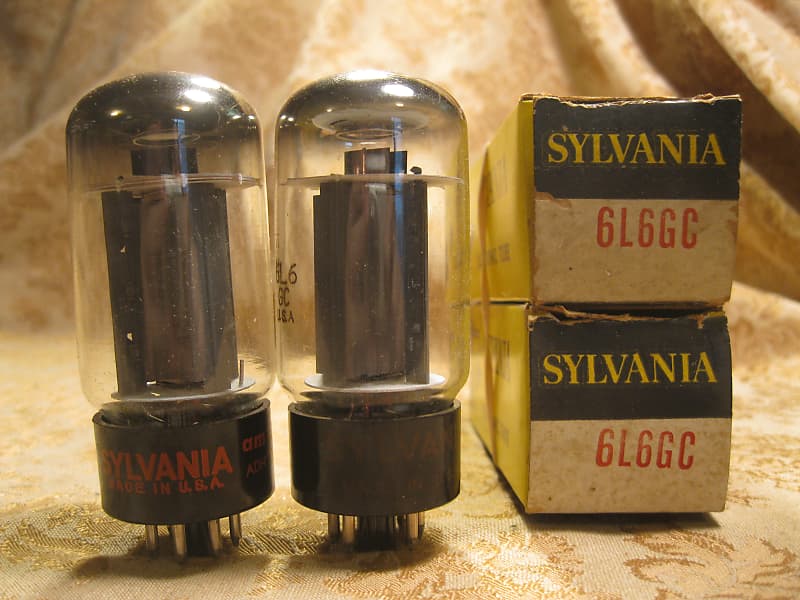 Vintage Matched Pair USA Sylvania 6L6GC amp Vintage Tubes NOS | Reverb