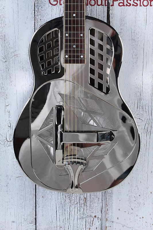 Hot Rod Steel Resonator Guitar All Steel Body Square Neck | Reverb