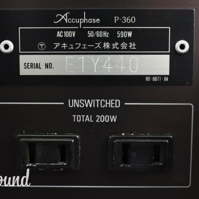 Accuphase P-360 Stereo Power Amplifier in Very Good Condition | Reverb