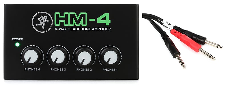 Mackie HM-4 Desktop Headphone Amplifier Bundle with Hosa | Reverb