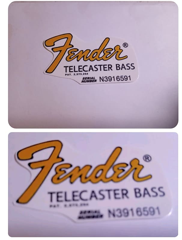 Fender Telecaster Bass 60's 70's - Clear Waterslide Decal | Reverb