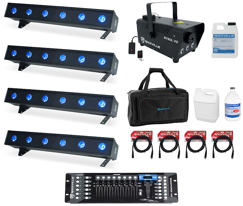 (4) American DJ ULTRA HEX BAR 6 Wash/Strobe Effect Lights+DMX | Reverb