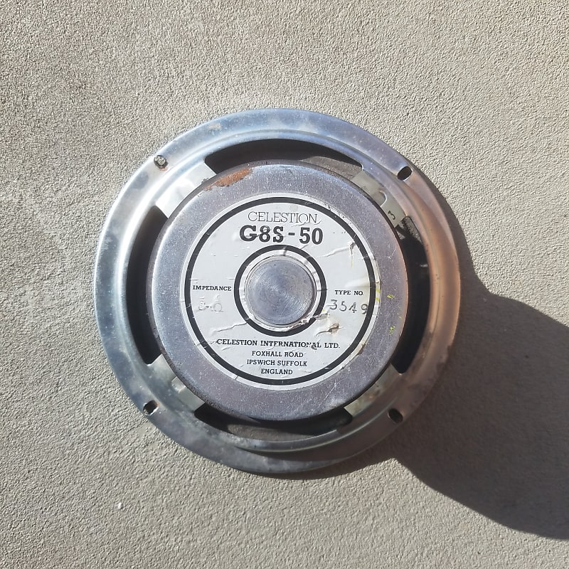 1984 Celestion G8-S50 8 Ohm 8 Inch Guitar Speaker | Reverb UK