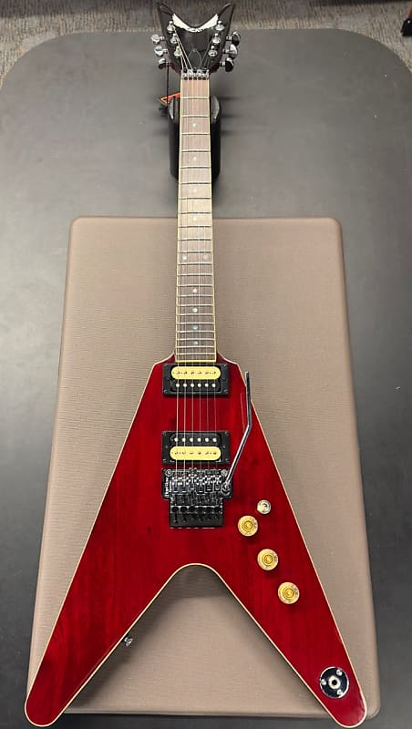 Dean V79 Flame Top Trans Cherry | Reverb