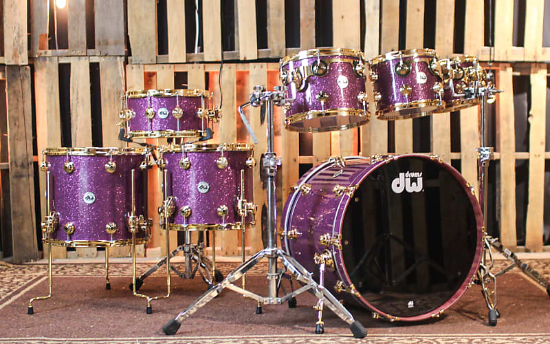 DW Collector's Purpleheart Purple Glass Drum Set - | Reverb