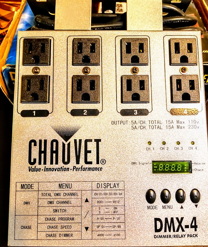 Chauvet DMX-4 Four Channel Dimmer Switch/Relay Pack | Reverb