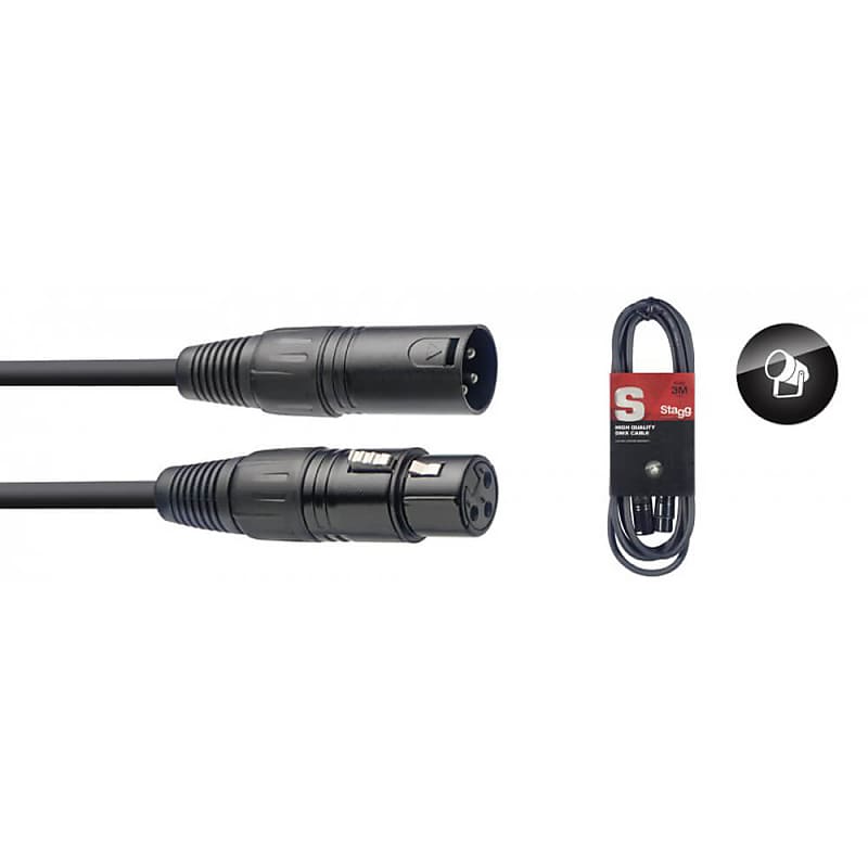 Stagg SDX3-3 DMX Cable 3-Pin XLR/XLR - 3m Length | Reverb