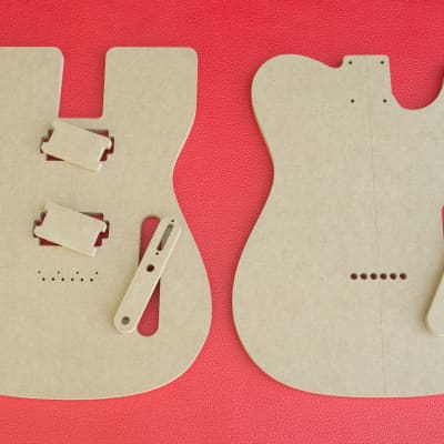 Telecaster Body (2) Humbuckers w/Neck & Back Profiles 1/2"MDF | Reverb