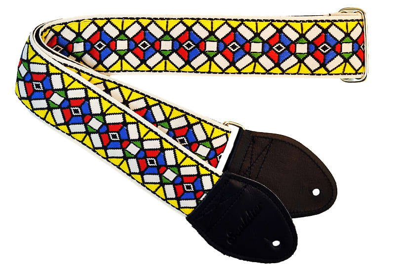 Souldier Straps GS0486 - Stained Glass Yellow Guitar Strap | Reverb