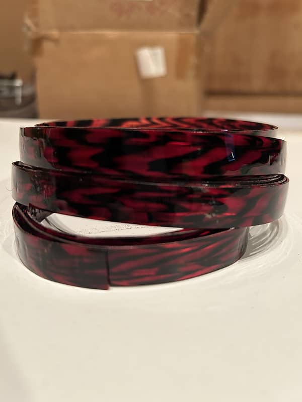 Rogers Red Onyx 20” Bass Drum Hoop Inlay Strips | Reverb