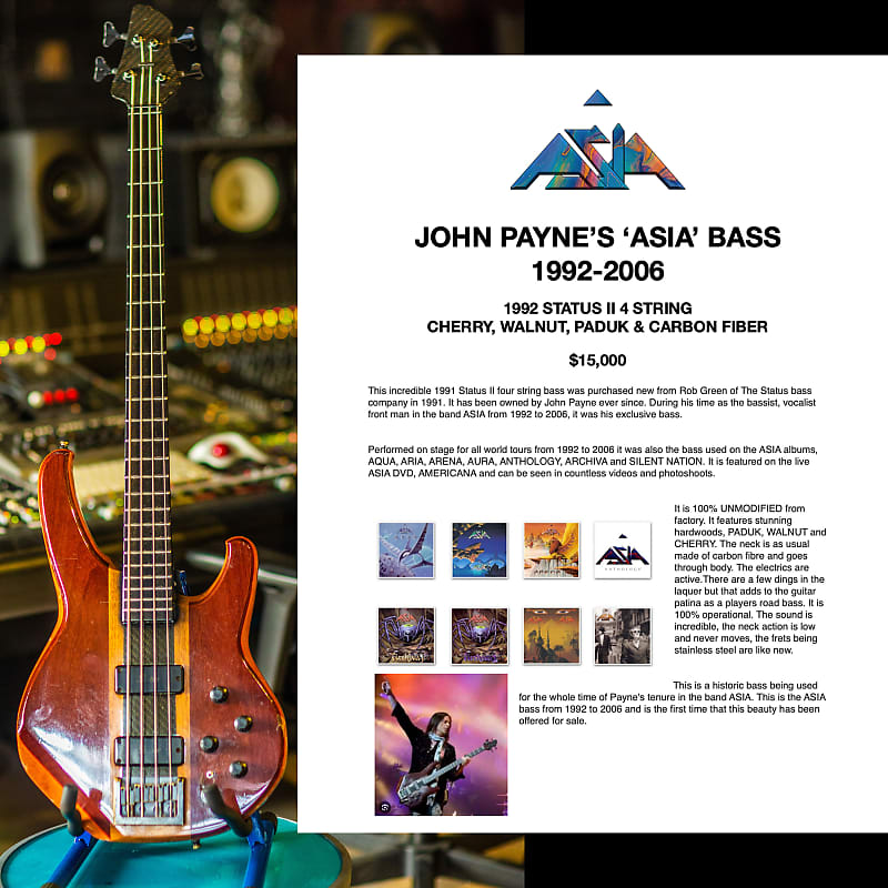 Status SERIES II 1992 - John Payne, ASIA. PADUK, WALNUT and | Reverb