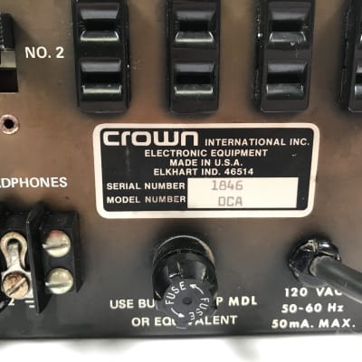 Crown OC-150A Output Control Center Vintage 1970s Speaker | Reverb