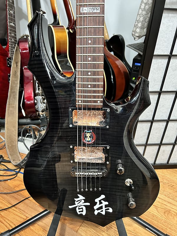 ESP LTD F-100FM 2006 - Transparent Black | Reverb