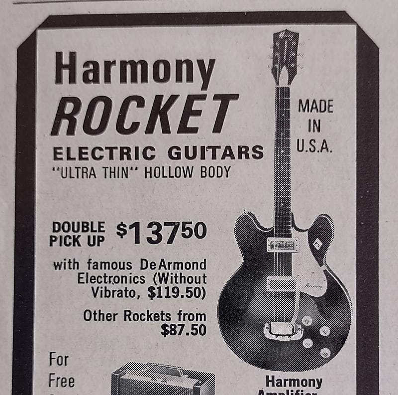 HARMONY ROCKET 1969 VINTAGE ADVERT | Reverb