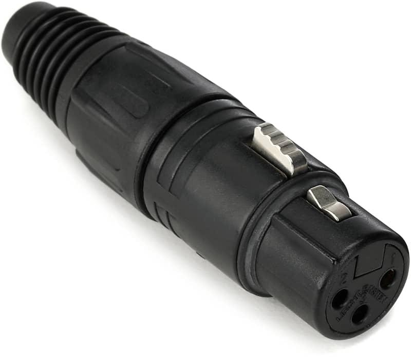 Neutrik NC3FX-B 3-pole Female XLR Cable Mount Connector | Reverb