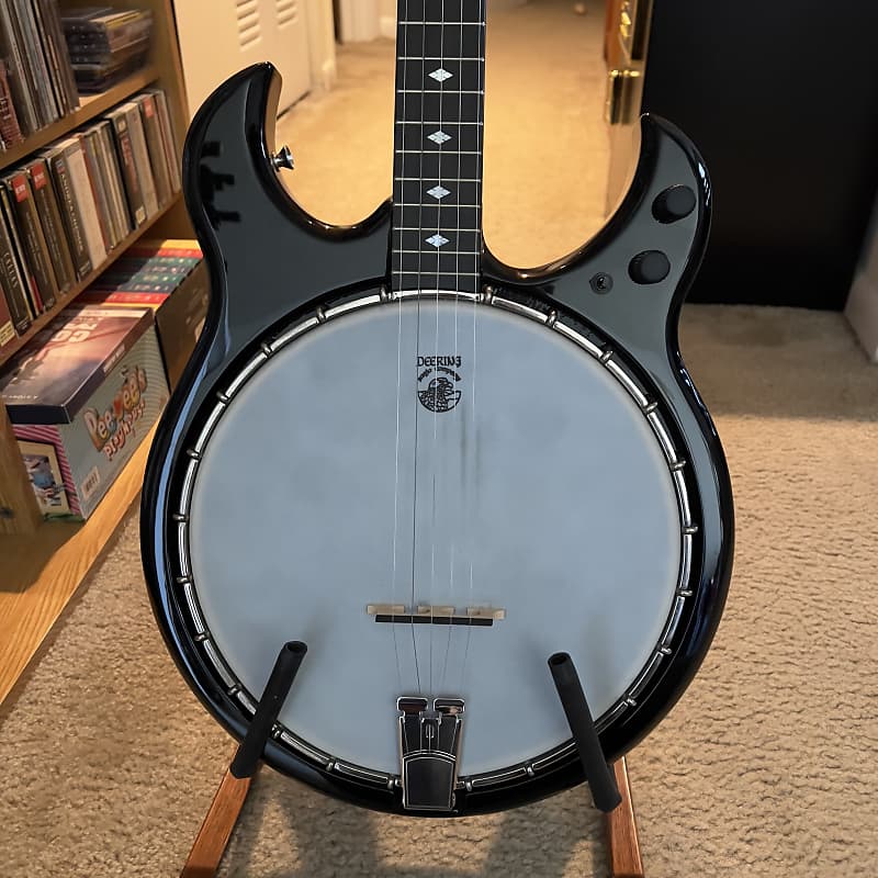 Deering Crossfire Electric Banjo 2007-9 Black | Reverb