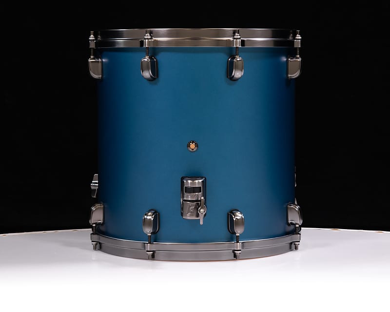 Tama Starclassic Maple 14x14 Floor Tom - Flat Steel Blue | Reverb