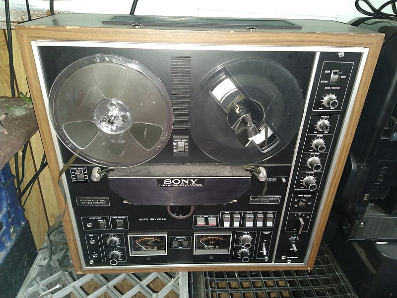 Sony 1973 TC-730 1973 Black and Wood | Reverb