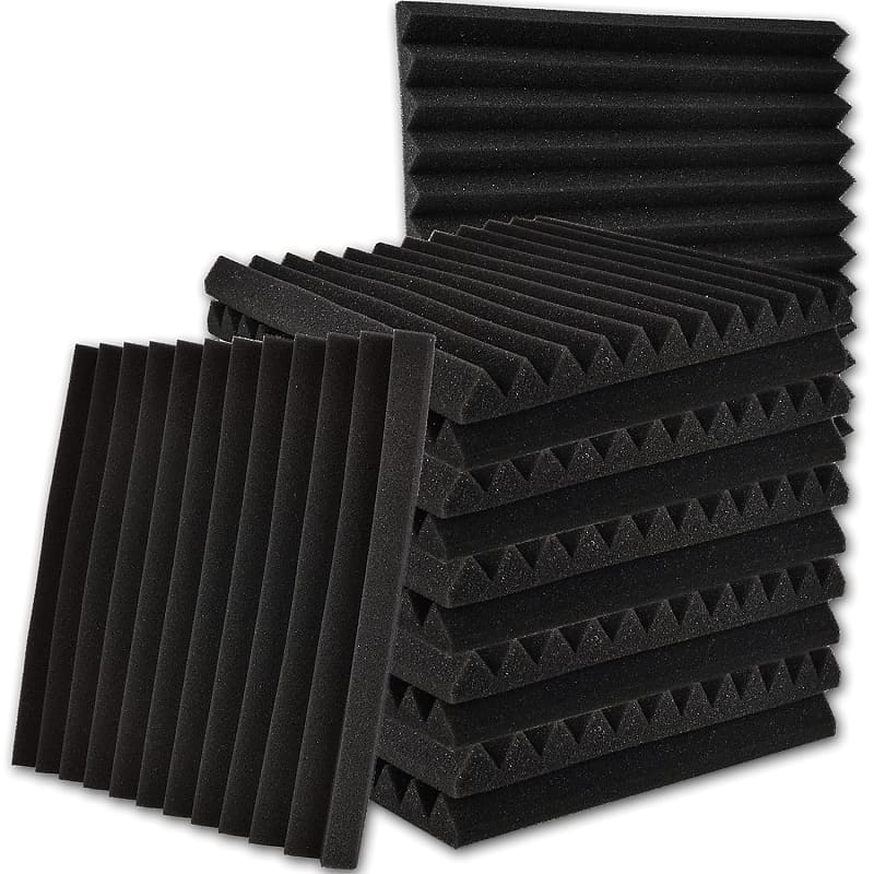 Premium Sound Proof Foam Panels - 12 Pack (12X12X1") - Dense | Reverb