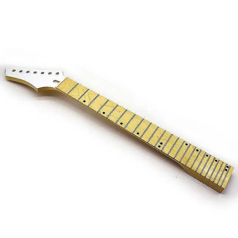 7 Strings Maple Wood Guitar Neck with White Headstock | Reverb