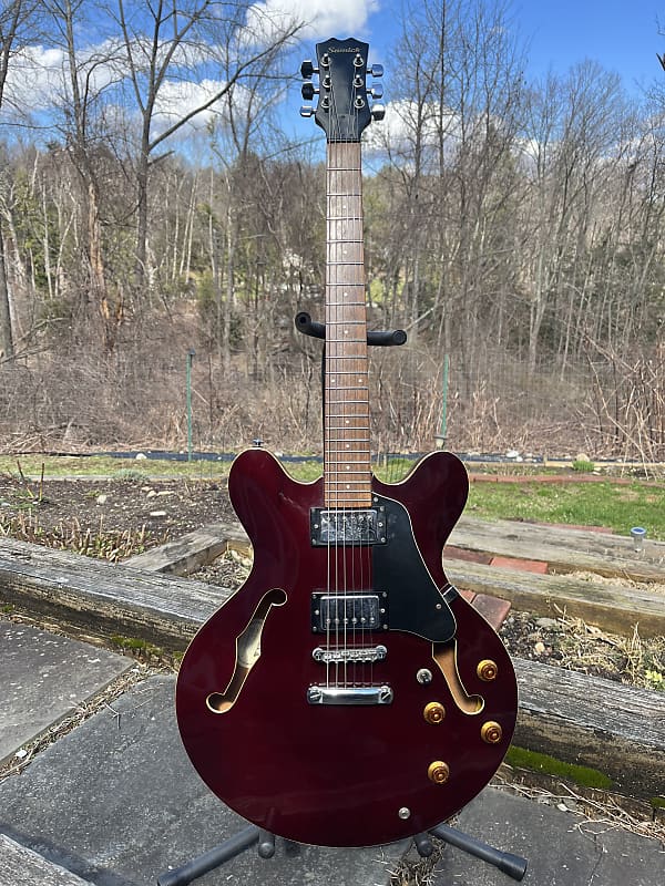 Samick LA30 2000 Maroon semi-hollow electric guitar | Reverb