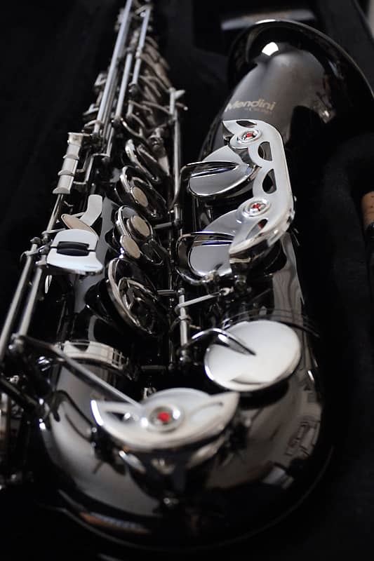 Mendini by Cecilio MTS B Flat Tenor Saxophone - Black with | Reverb
