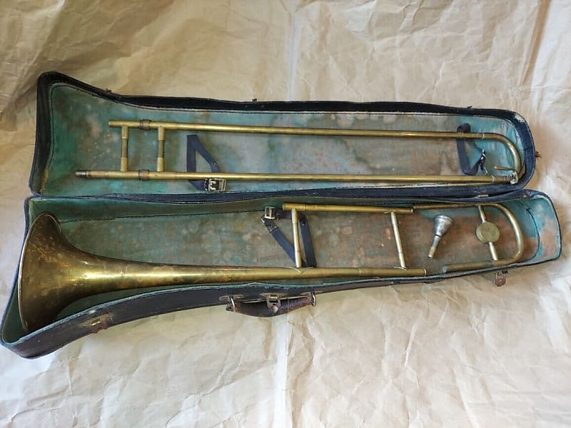 Vintage Concertone Trombone with MP and case. Czechoslovakia. | Reverb
