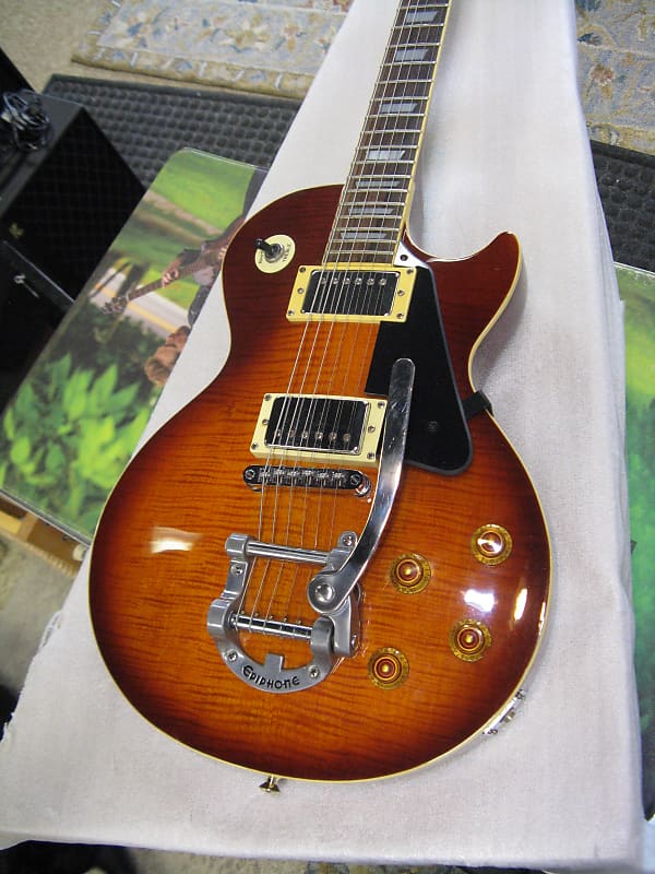 Epiphone Les Paul 1997 - Flame Top Sunburst W/Factory Epipone | Reverb