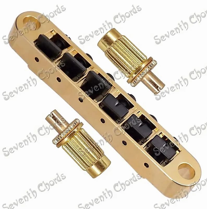 Gold Les Paul SG Style Guitar Tune O Matic Bridge with Black | Reverb
