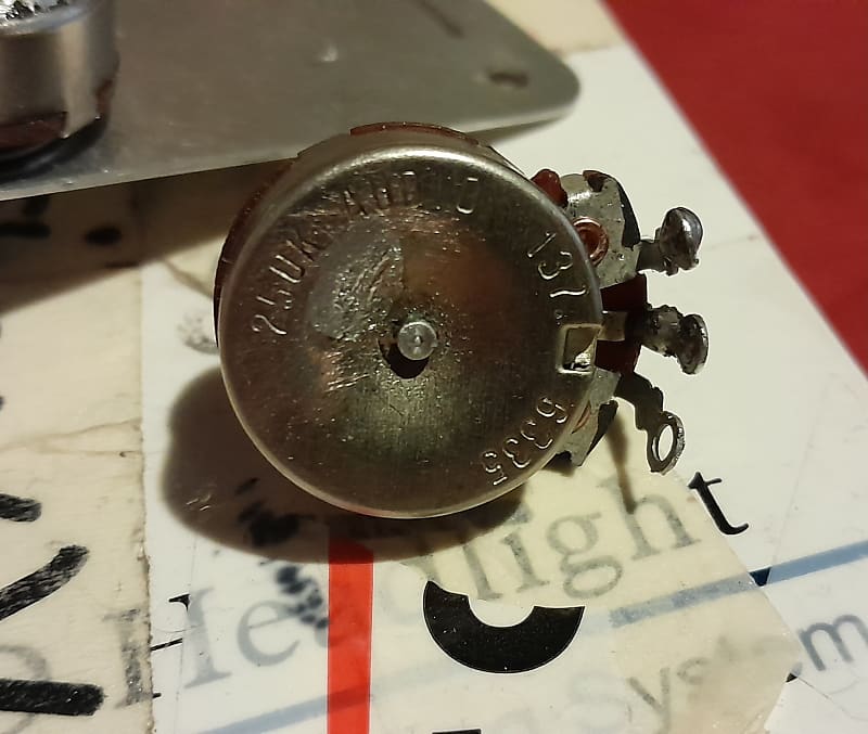 Pot Fender Stratocaster Pre CBS 1963 250k ' Crater Pot | Reverb UK