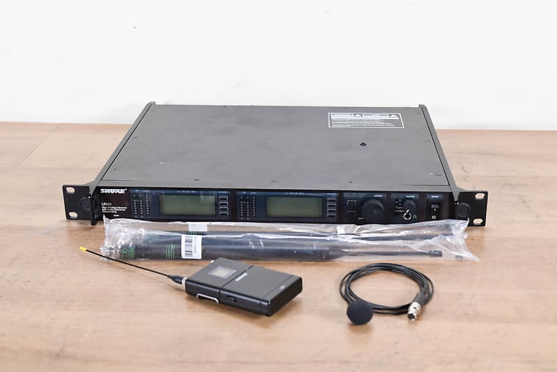 Shure UR4D Wireless Receiver with UR1 Belt Pack and Lavalier | Reverb