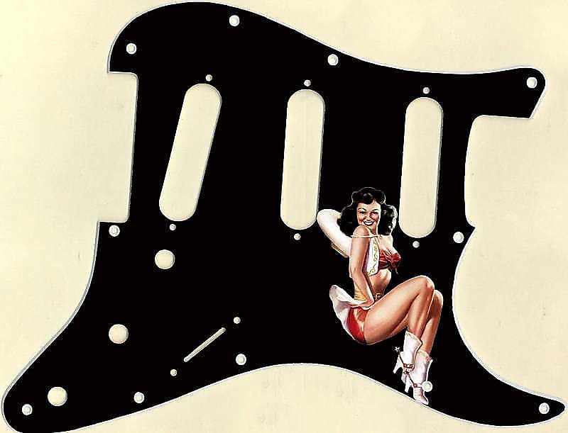 Graphical pickguard Fender Stratcaster Strat SSS 11 Hole Pin | Reverb