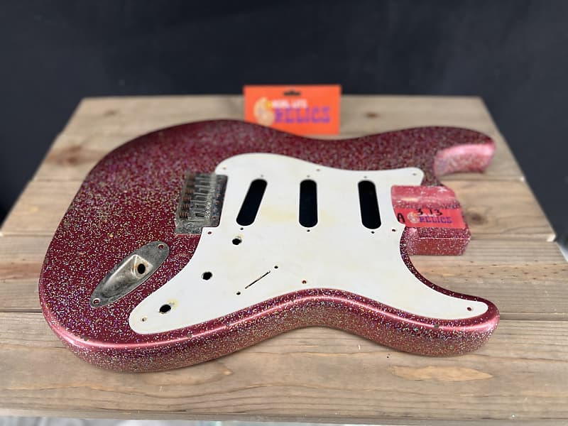Real Life Relics Strat® Body Aged Red Mist Sparkle Flake | Reverb