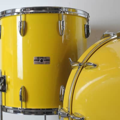 1980s Yamaha Tour Custom 8000 "Mellow Yellow" Drum Set | Reverb