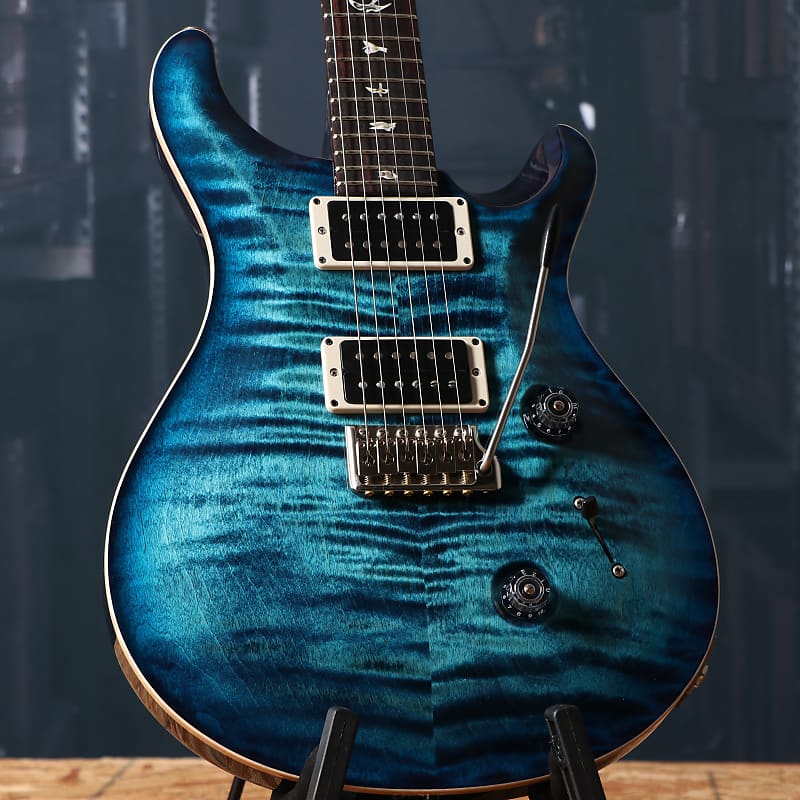 PRS Custom 24 Carved Figured Maple Top 2023 - Cobalt Blue | Reverb