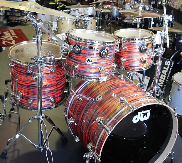 DW Drum Workshop Collectors Series 4 Piece Tiger Oyster Shell | Reverb