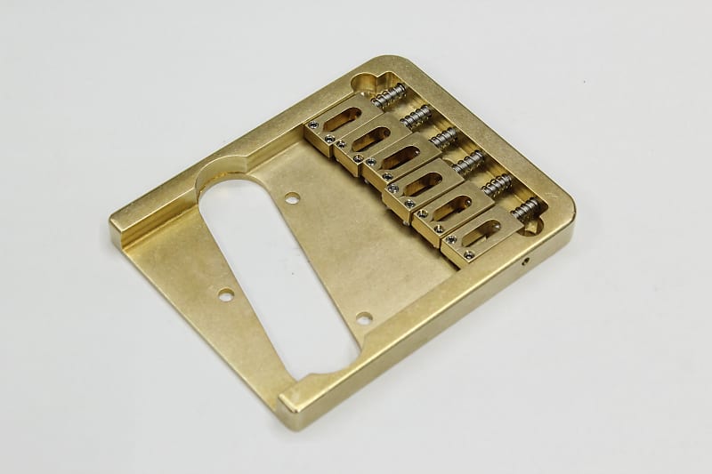 Telecaster brass bridge 3 holes 10.5mm/2 1/16" spacing AST | Reverb