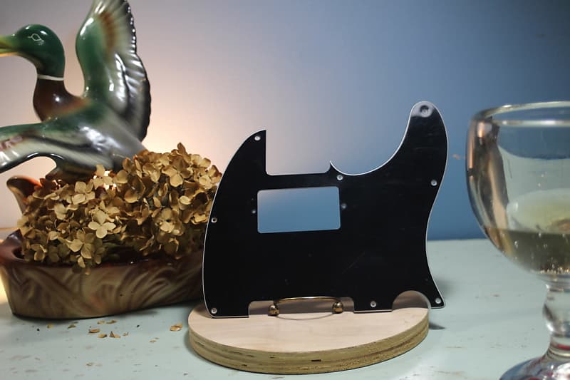 Unidentified Improved Design Telecaster Pickguard - Black | Reverb