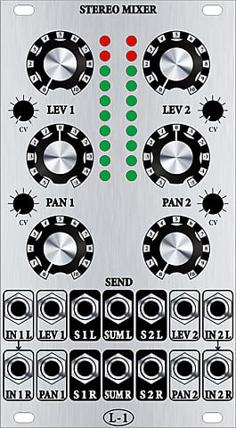 l-1 two channel vc stereo mixer | synthCube kit | Reverb
