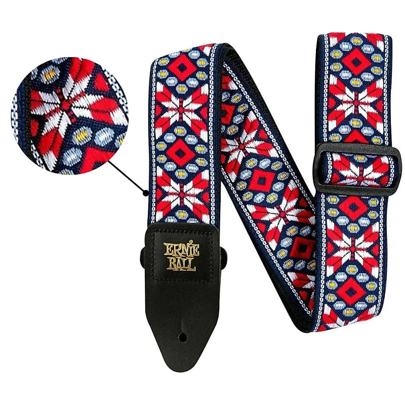 4639 Ernie Ball Guitar Strap / Bass Strap TAOS FIRE RED | Reverb