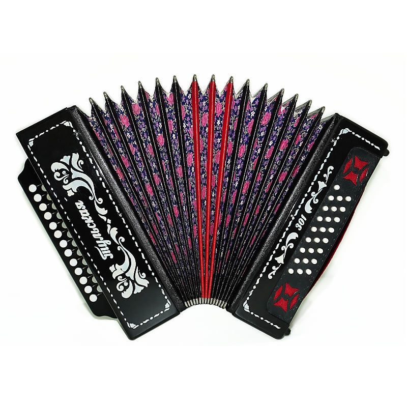 Russian Bayan Tulskaya 301 Garmon, Folk Button Accordion | Reverb